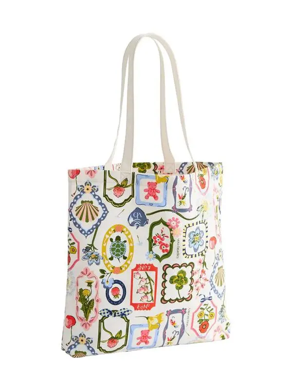 VERA BRADLEY Printed Woodlark Tote Bag - White