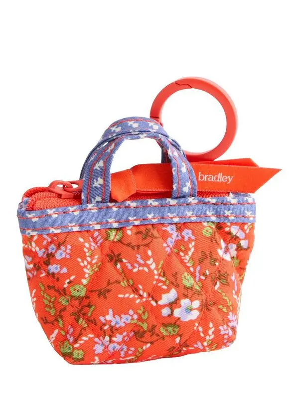 VERA BRADLEY Wildflower Sprigs Tote Bag Charm - Orange