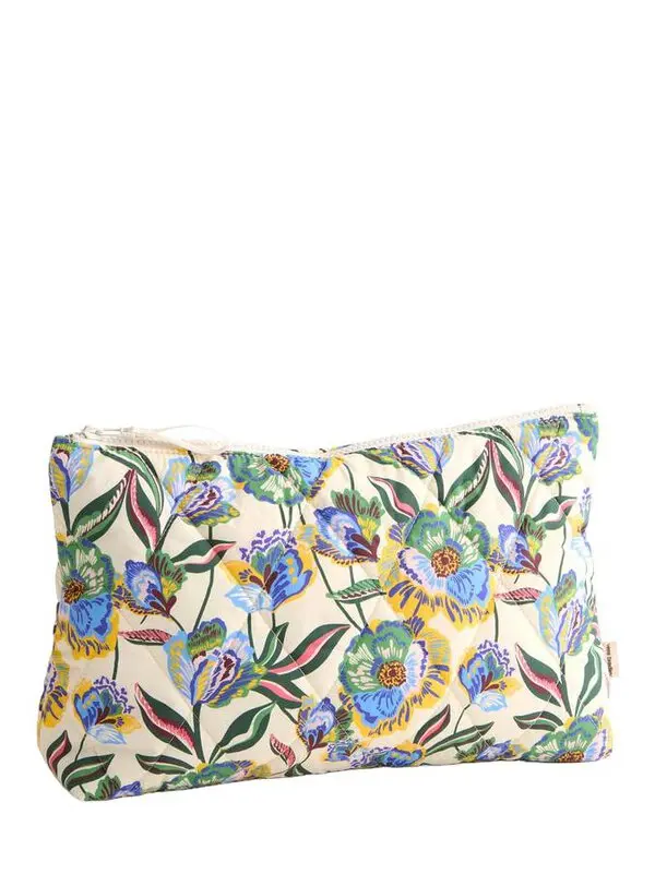 VERA BRADLEY Large Pouch In Gardenia Garden - White