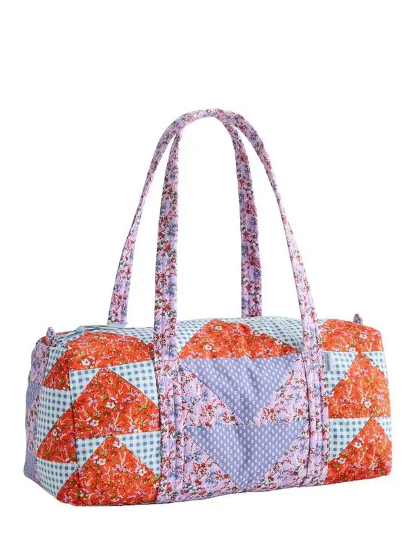 VERA BRADLEY Small Original Duffel In Flying Geese Patchwork - Blue