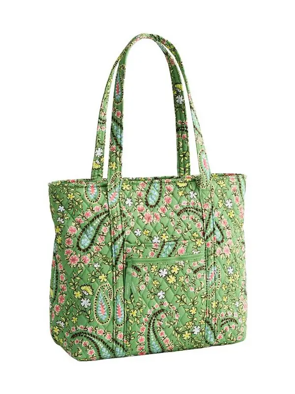 VERA BRADLEY Original Tote Bag In Hollyhock Paisley - Green