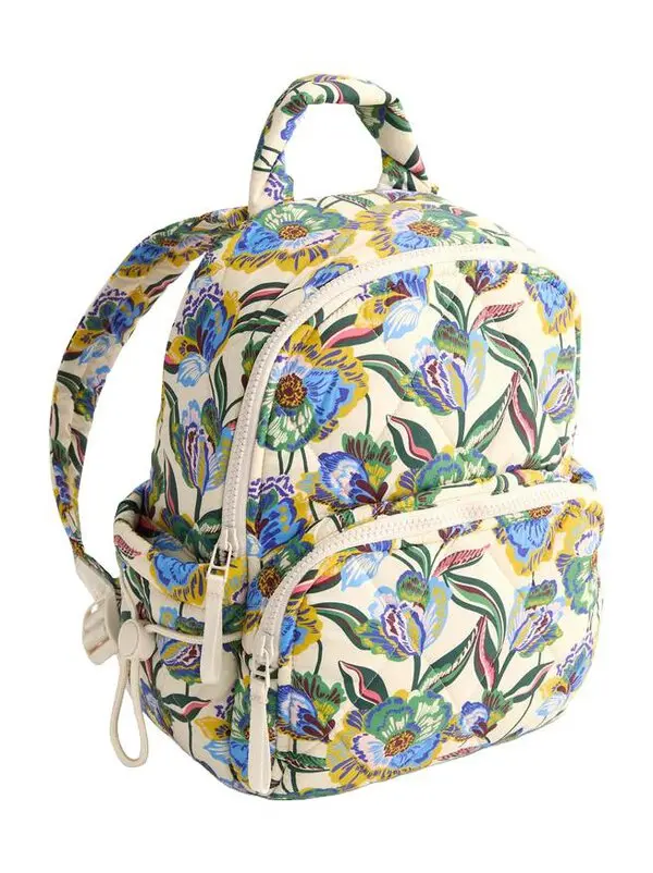 VERA BRADLEY Small Banbury Backpack In Gardenia Garden - White