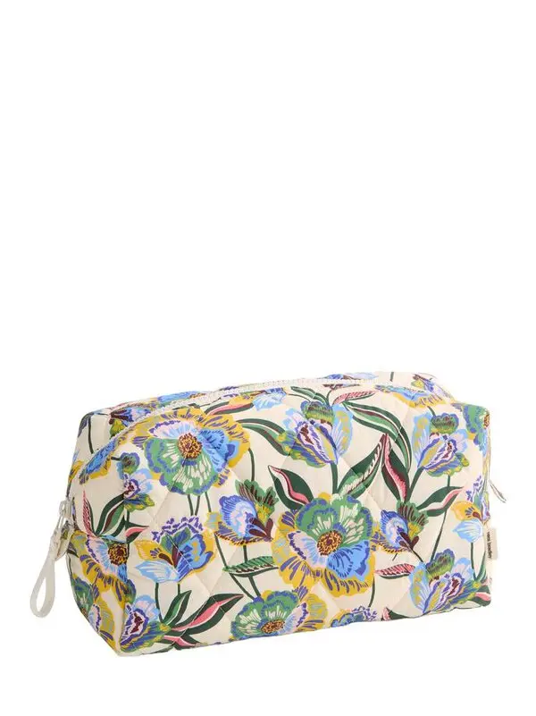 VERA BRADLEY Large Cosmetic Bag In Gardenia Garden - White