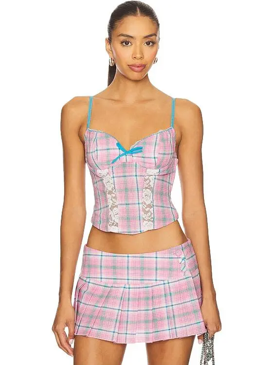 I.AM.GIA Claire Corset - Pink Plaid