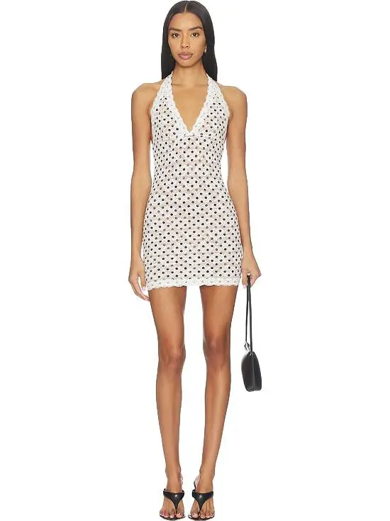 I.AM.GIA Gem Mini Dress - White Polka Dot