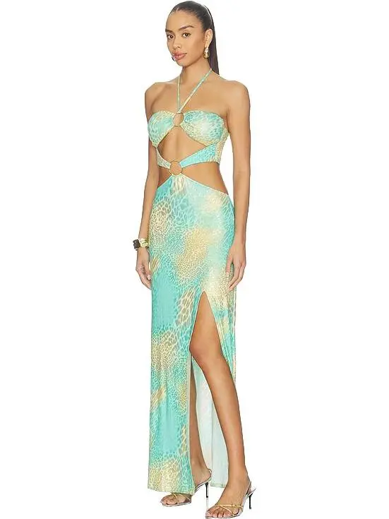 Luli Fama X Double Loop Bandeau Long Dress - Multicolor