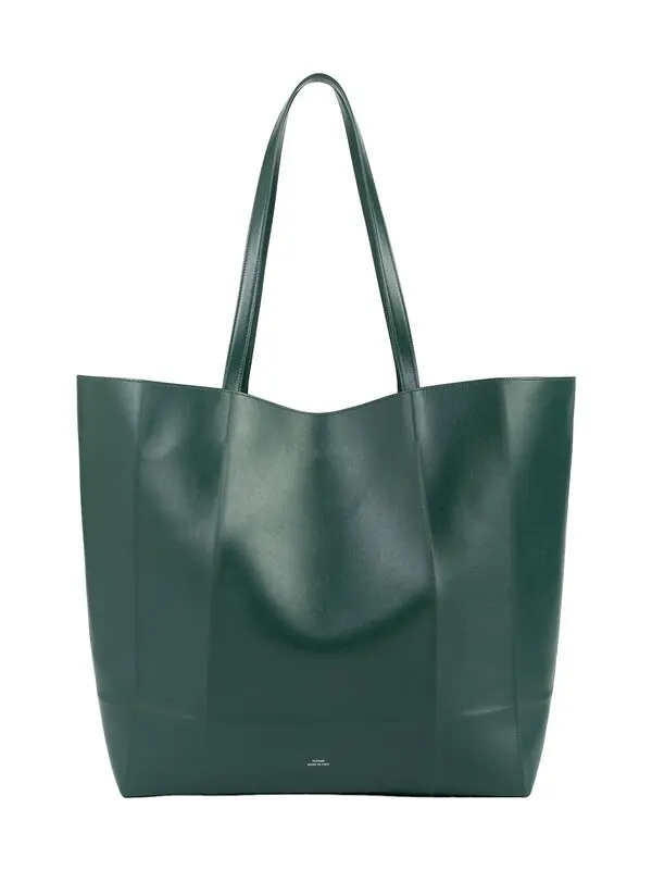 TOTEME Roam Leather Tote - Dark Green