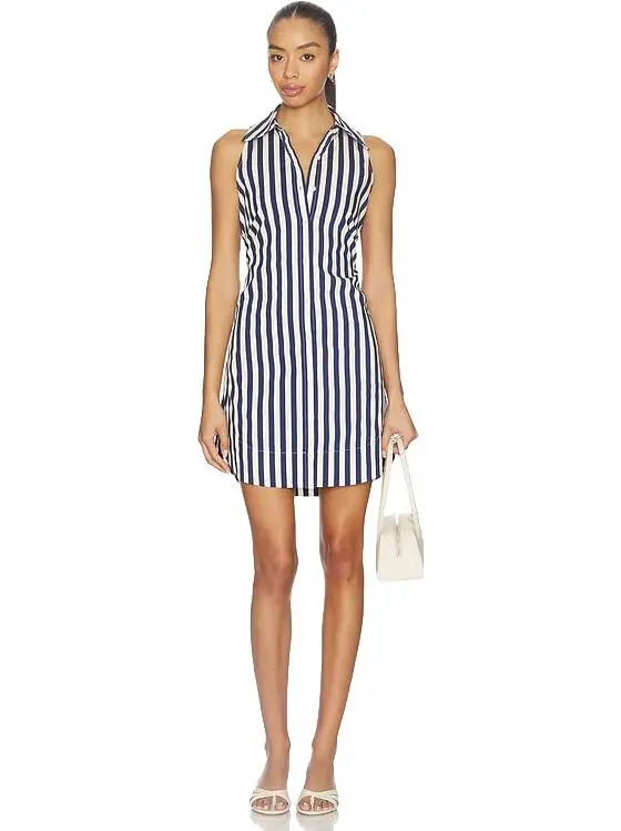 SIMONMILLER Loch Mini Dress - Navy & Cream