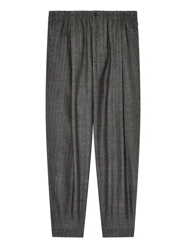 Giorgio Armani Virgin-wool And Cashmere Trousers - Grey