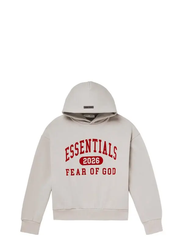 Fear Of God Logo-print Hoodie - Gray