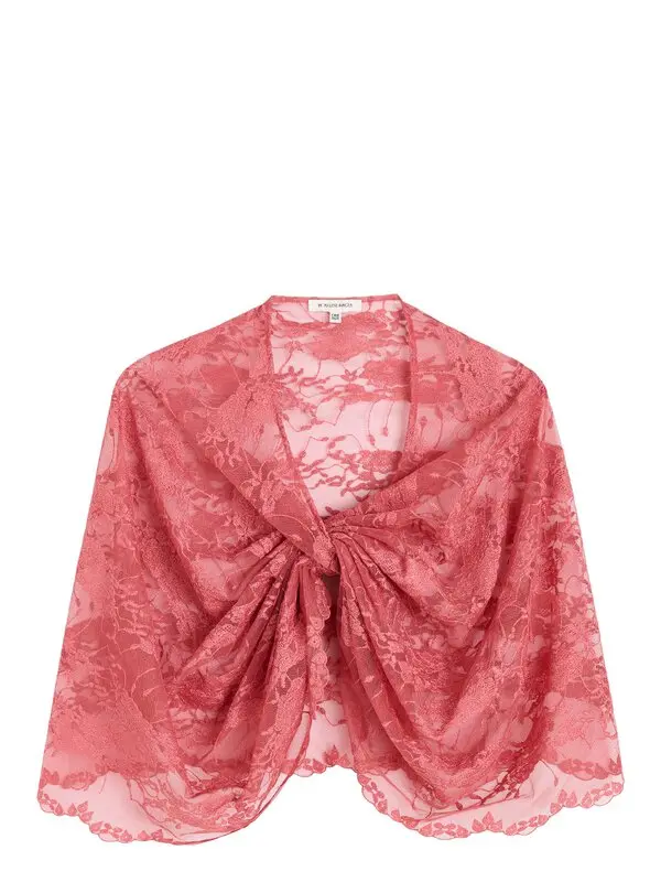 BY MALENE BIRGER Pinlos Lace Cape - Baroque Rose