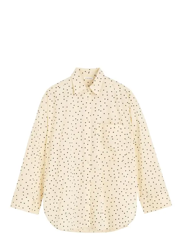 BY MALENE BIRGER Derris Voile Organic Cotton Shirt - Polka Dot Print