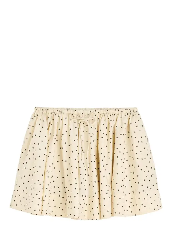 BY MALENE BIRGER Organic Cotton Mini Skirt - Polka Dot Print