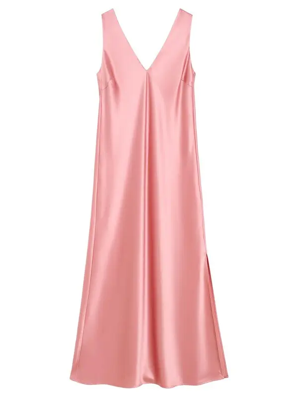 BY MALENE BIRGER Levita Satin Maxi Dress - Pink Rose
