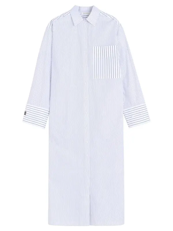 BY MALENE BIRGER Perroti Organic Cotton Maxi Dress - Black White Mix Stripe