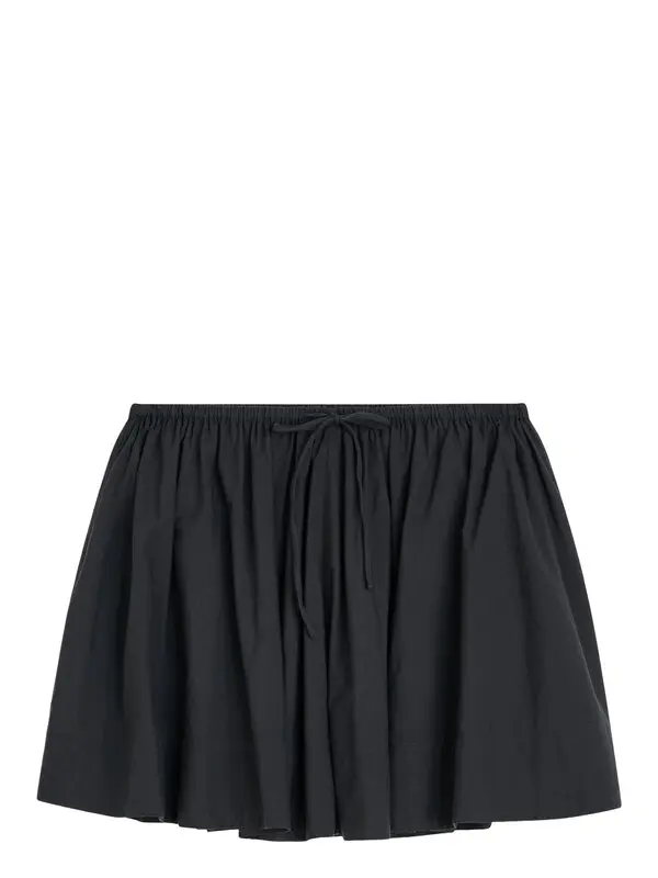 BY MALENE BIRGER Organic Cotton Mini Skirt With Integrated Shorts - Black