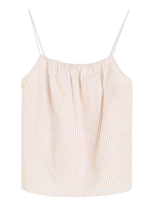 BY MALENE BIRGER Lannyla Organic Cotton Top - Dark Sand Stripe