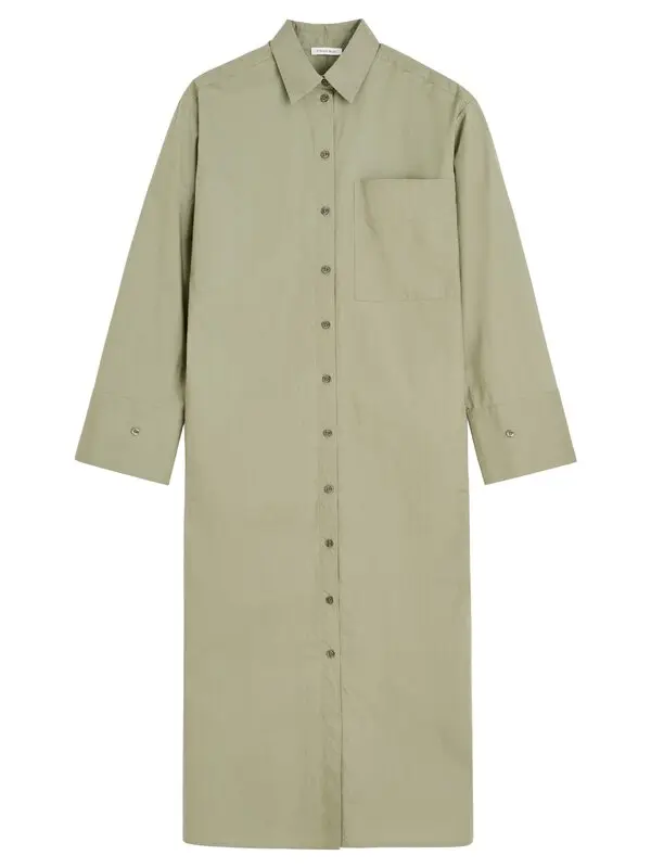 BY MALENE BIRGER Perroti Organic Cotton Maxi Dress - Deep Lichen Green