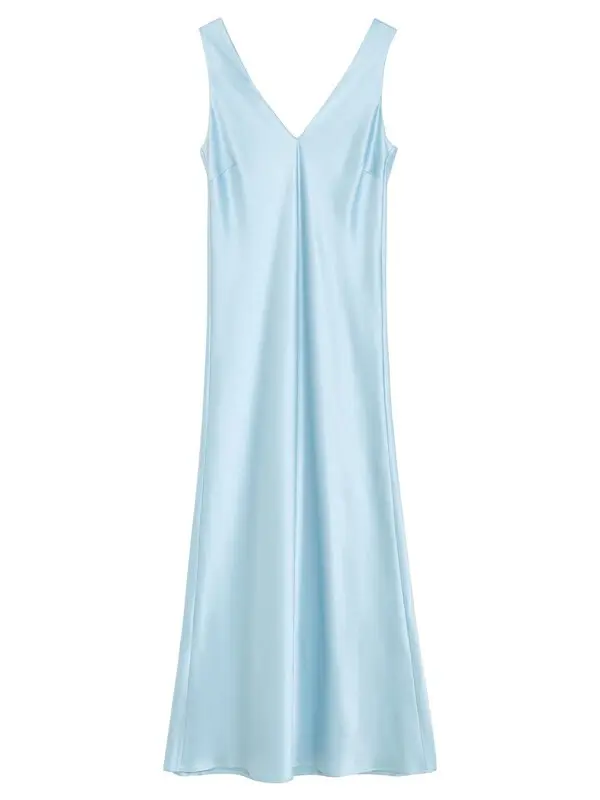 BY MALENE BIRGER Levita Satin Maxi Dress - Dream Blue