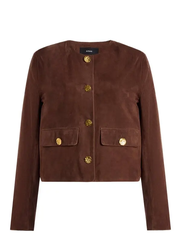ARMA Lorenne Goat Suede Jacket - Brown