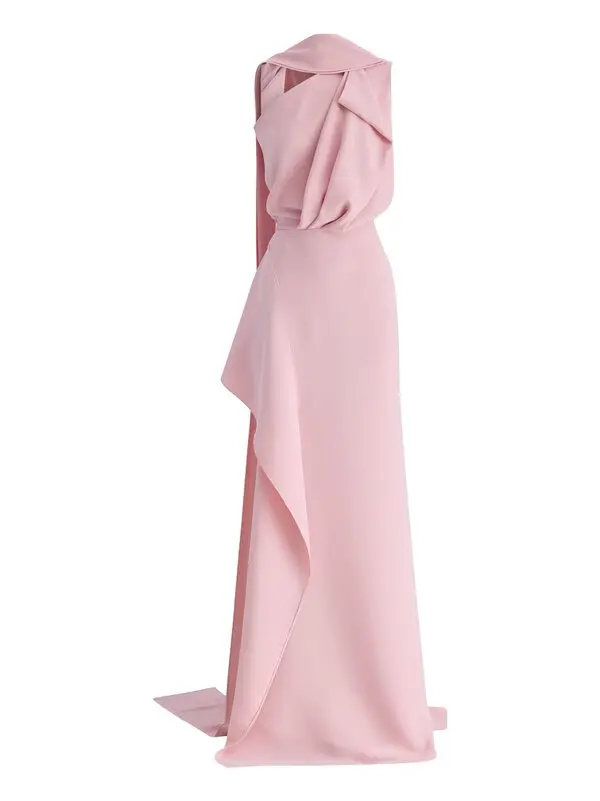 Maticevski Priority Draped Crepe Gown - Pink
