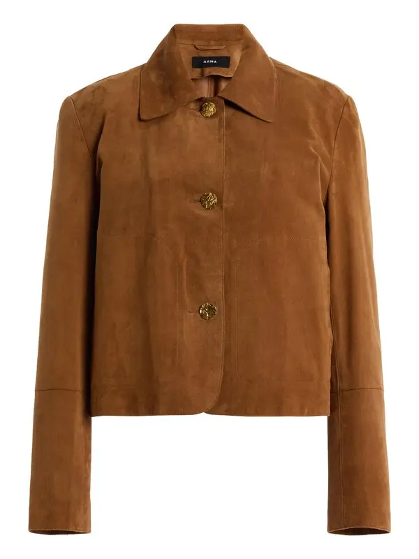 ARMA Emilla Goat Suede Jacket - Brown