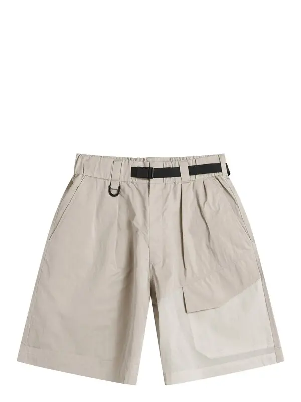 Y3 Cotton Blend Shorts - Brown