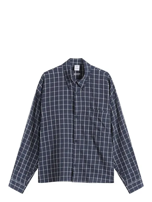 WON HUNDRED Maza Check Shirt - Navy Blue