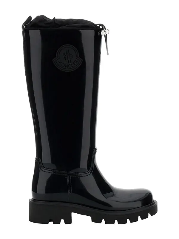 Moncler High Kickstream Rain Boots - Black