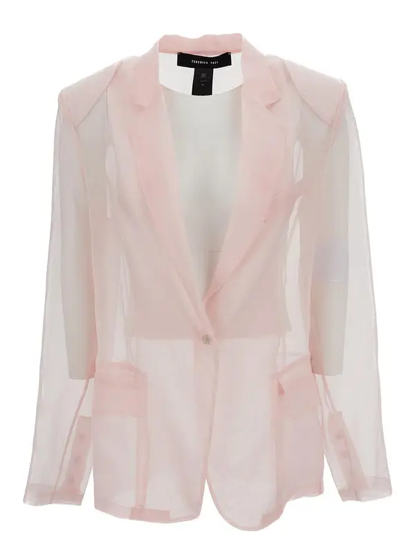 Federica Tosi Blazer In Organza Di Seta - Rosa