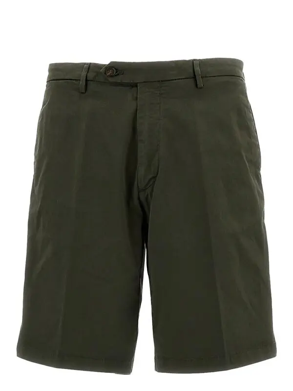 BRIGLIA 1949 Cotton Bermuda Shorts - Green