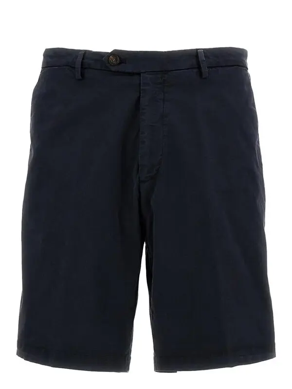 BRIGLIA 1949 Knee-length Cotton Bermuda Shorts - Blue