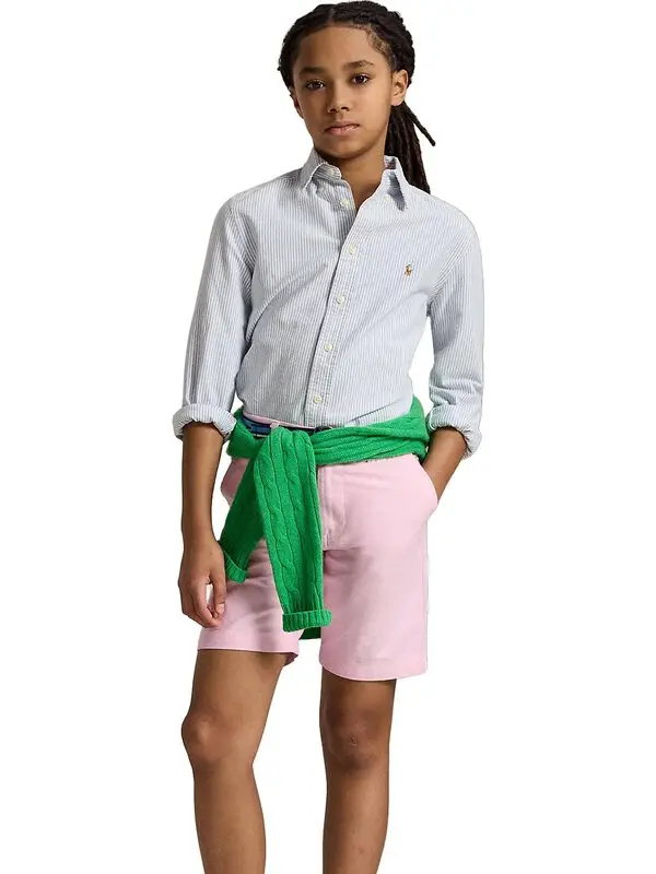 Ralph Lauren Belted Cotton Oxford Short - New Rose