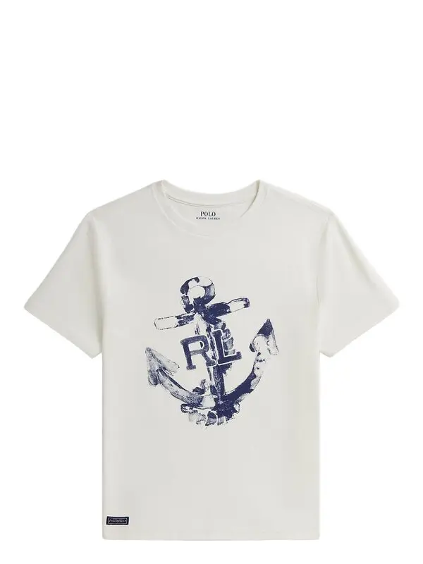 Ralph Lauren Anchor-print Cotton Jersey Tee - Deckwash White
