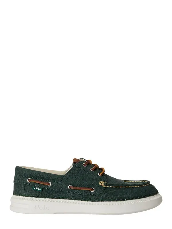 Ralph Lauren Rlite Mariner Canvas Boat Shoe - Forest