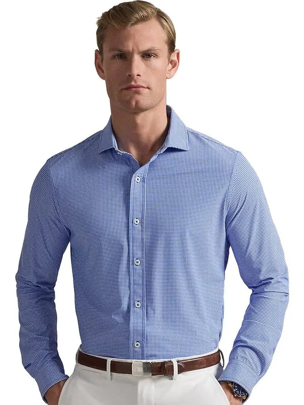 Ralph Lauren Classic Fit Gingham Performance Shirt - Maidstone Blue/ceramic White