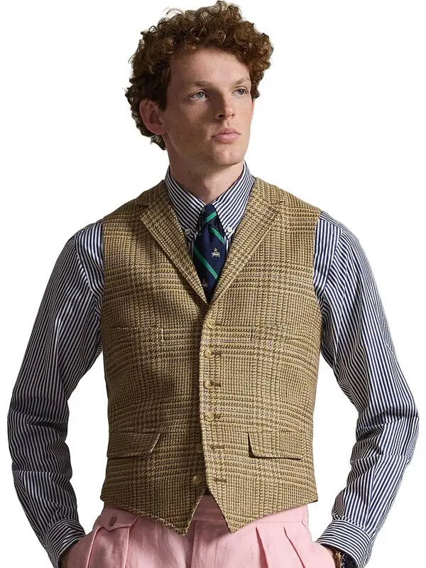 Ralph Lauren Summer Tweed Vest - Tan/brown
