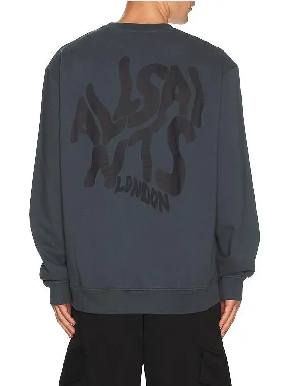 ALLSAINTS Orlando Crew Sweatshirt - Blue