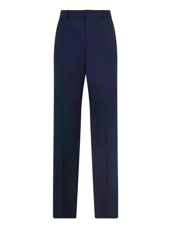 BILLIONAIRE Loose Fit Wool Trousers - Blue