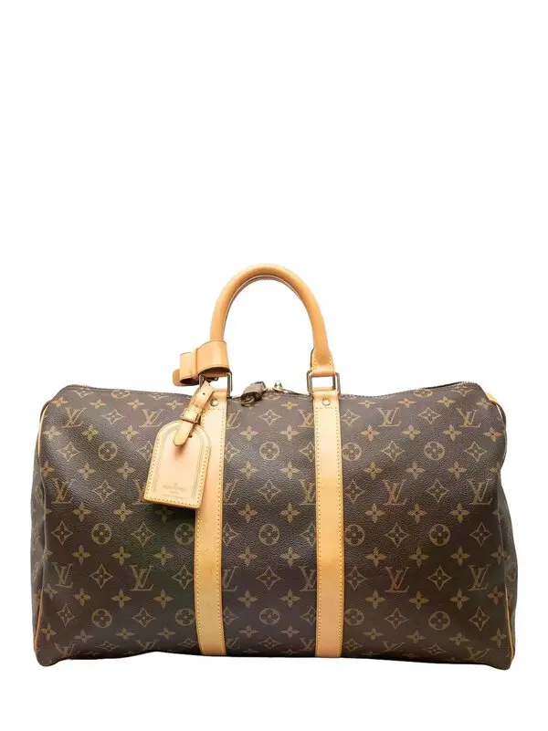LOUIS VUITTON 2004 Monogram Keepall 45 Travel Bag - Brown
