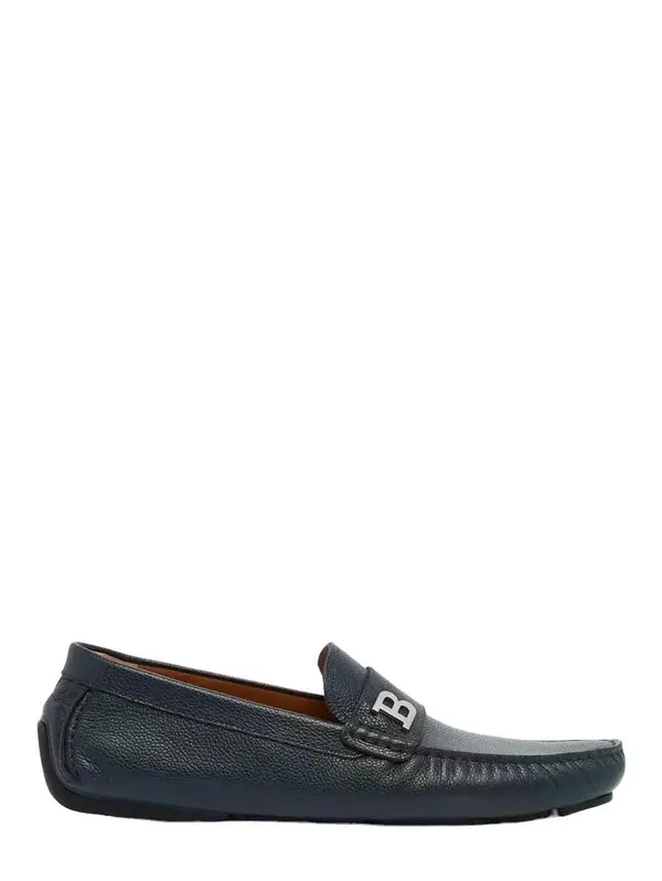Bally Grained Leather Loafers - Blue
