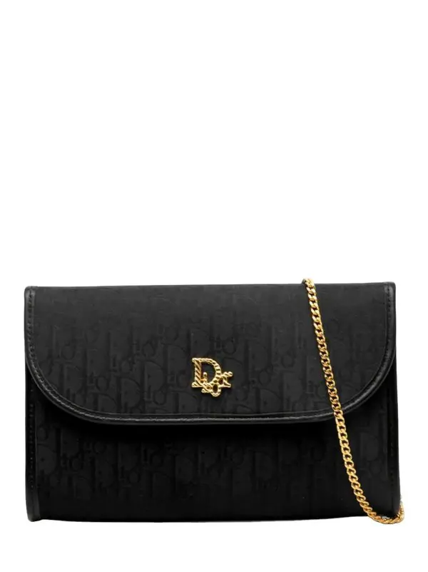 Dior 20th Century Diorissimo Trotter Canvas Crossbody Bag - Black