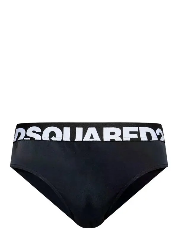 Dsquared2 Logo Waistband Swimming Trunks - Black