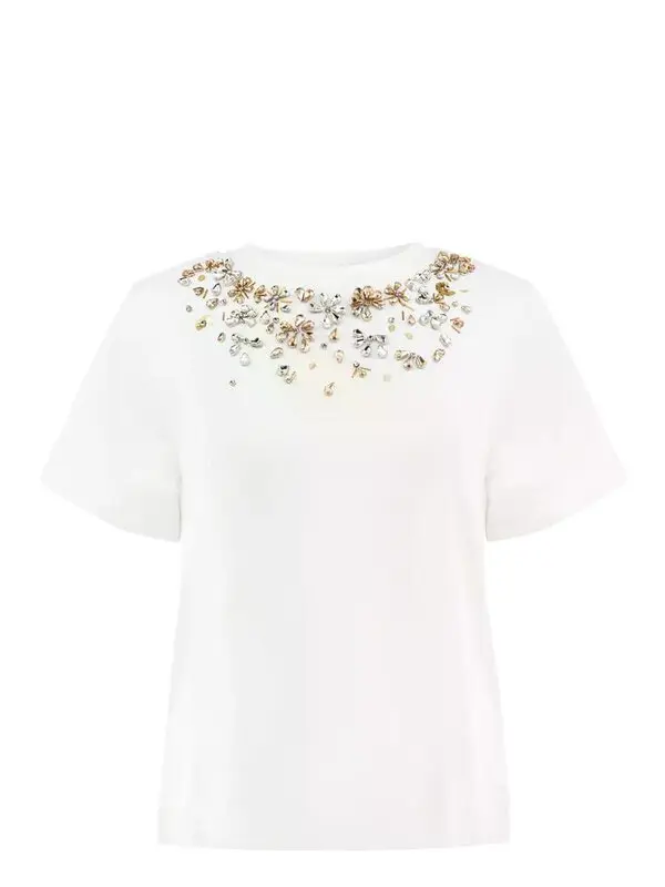 Cinq À Sept Tumbling Flowers T-shirt - White