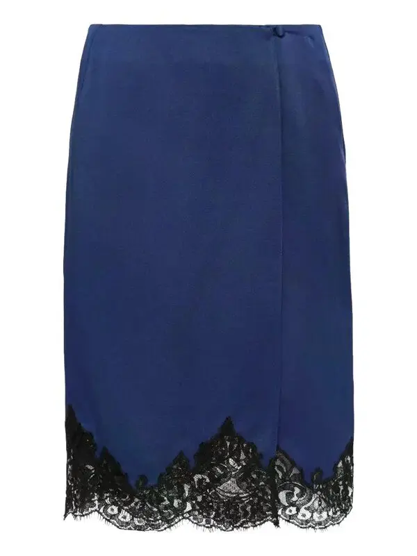 Stella McCartney Iconic Lace Midi Skirt - Blue