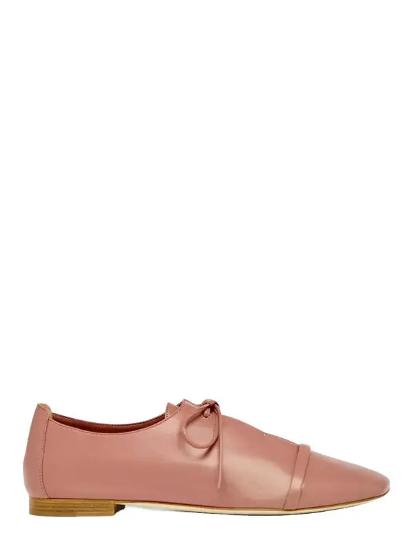 MALONE SOULIERS Jean Lace-up Leather Flats - Pink