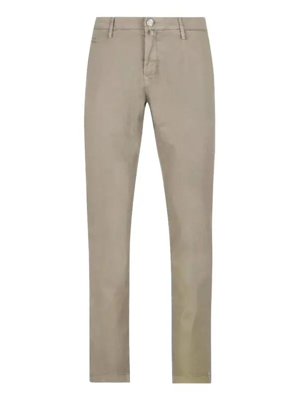Jacob Cohen Logo-patch Trousers - Neutrals