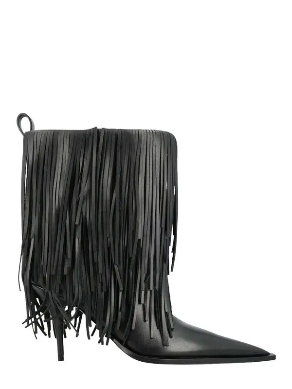 Balenciaga Fringed-embellishment Boots - Black