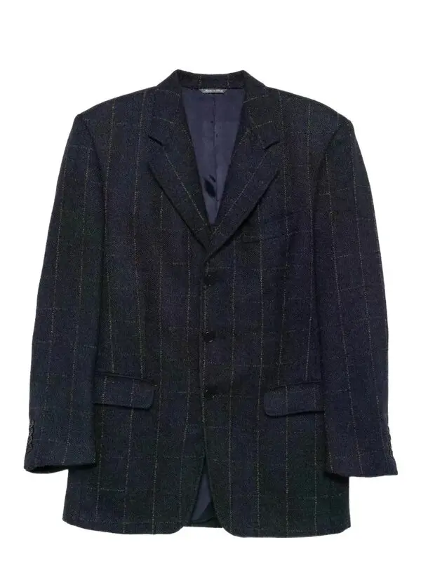 Alexander McQueen Checked Blazer - Blue
