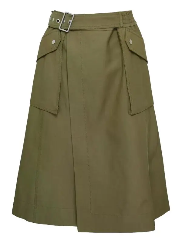 3.1 Phillip Lim Utility Wrap Midi Skirt - Green